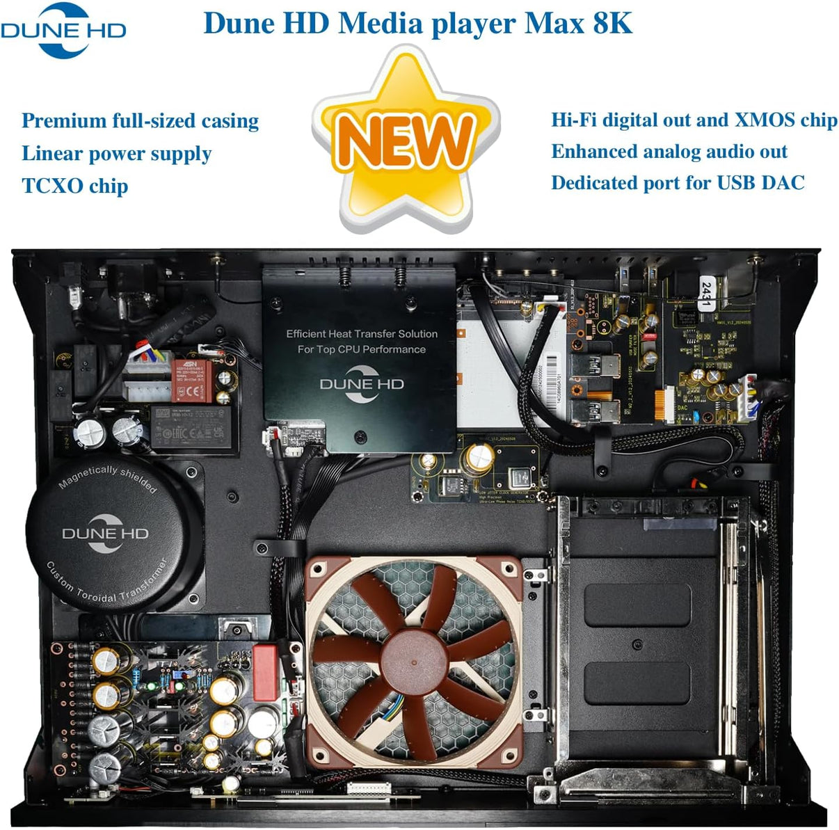 Dune HD Max 8K Full-Sized Media Player Android TV Box, Dolby Vision, A ...